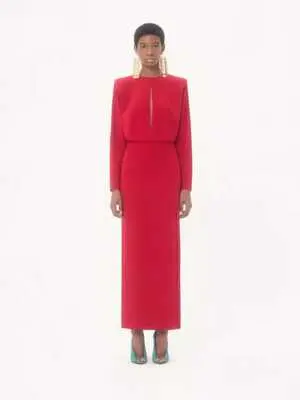 Valentino Garavani Paris Cady Couture Dress - Red