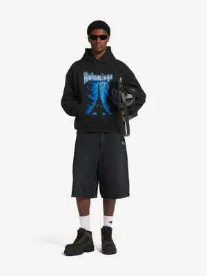 Balenciaga Paris Thunderstorm Cotton Sweatshirt - Black