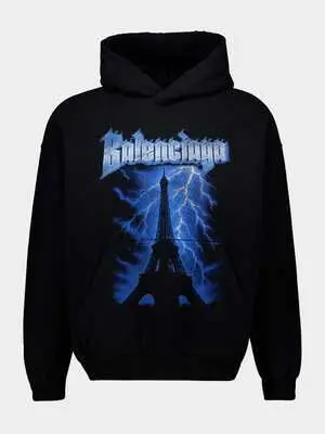 Balenciaga Paris Thunderstorm Cotton Sweatshirt