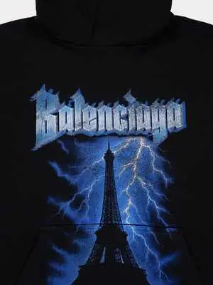 Balenciaga Paris Thunderstorm Cotton Sweatshirt
