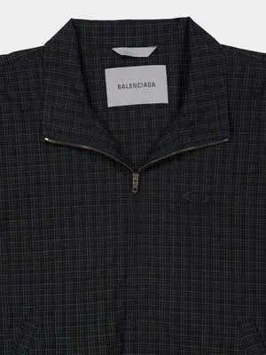 Balenciaga Tartan Cotton Track Jacket