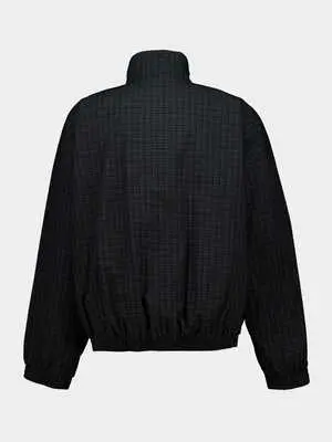 Balenciaga Tartan Cotton Track Jacket - Blue