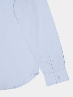 Gucci Pale Oxford Cotton Shirt With Web Collar