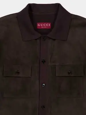 Gucci Suede Buttoned Jacket