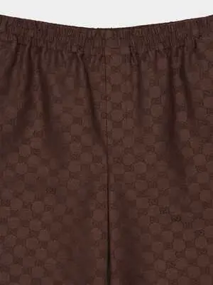 Gucci Gg Canvas Linen Blend Shorts