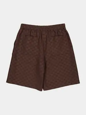 Gucci Gg Canvas Linen Blend Shorts
