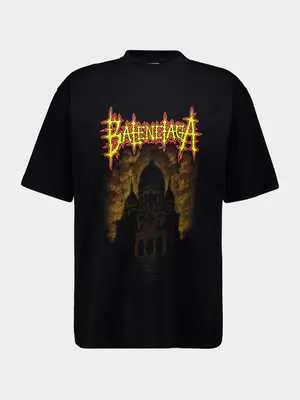 Balenciaga Cotton Graphic T-shirt - Black