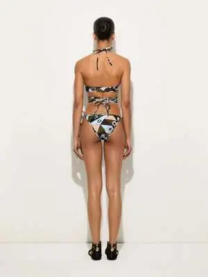 Emilio Pucci Occhi Print Triangle Bikini Top - Blue