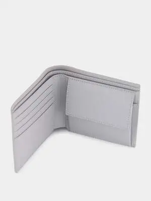 Balenciaga Light Grey Printed Leather Wallet