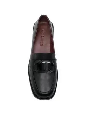 LINDA BAUMANN Buckle-detail Leather Loafers