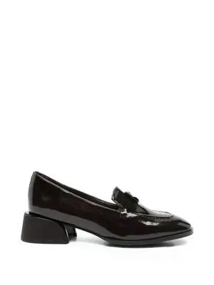 LINDA BAUMANN Patent-leather Loafers - Brown