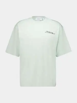 Off-White Mint Type Arrow Cotton T-shirt - Green