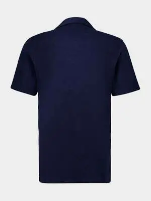 Frescobol Carioca Navy Terry Cotton Polo - Blue