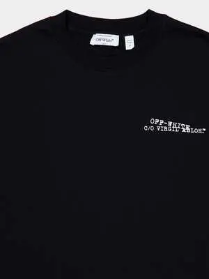 Off-White Type Arrow Cotton T-shirt - Black