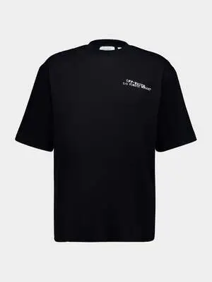 Off-White Type Arrow Cotton T-shirt - Black