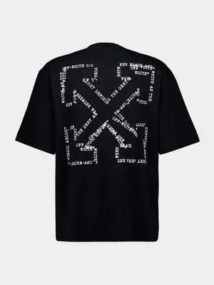 Off-White Type Arrow Cotton T-shirt - Black