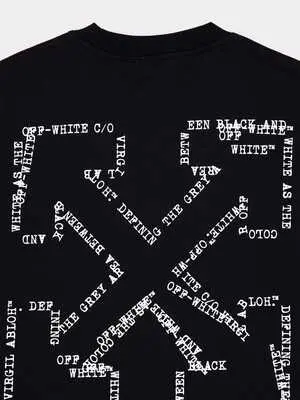 Off-White Type Arrow Cotton T-shirt - Black