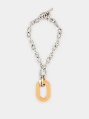 Rabanne Xl Link Necklace - Orange