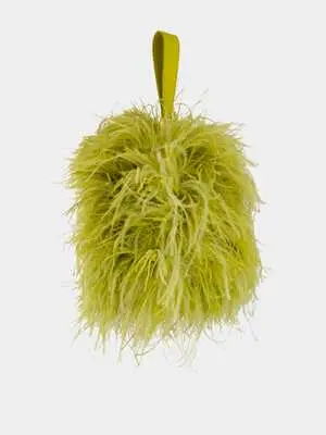 FERRAGAMO Antique Feather Mini Clutch - Yellow