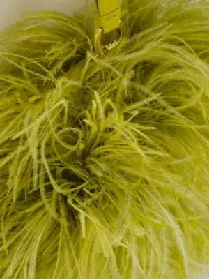 FERRAGAMO Antique Feather Mini Clutch - Yellow
