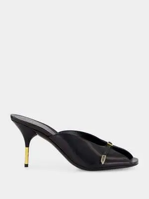 Versace Nyx 80 Leather Mules - Black