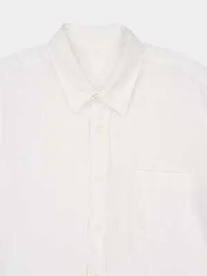 120% Lino Linen Regular-fit Shirt - White