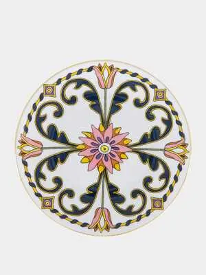 La DoubleJ Azzurro Mini Porcelain Plate - Multicolour