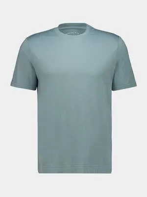 Fedeli Knitted Cotton T-shirt - Green
