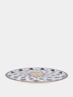 La DoubleJ Printed Round Wooden Tray