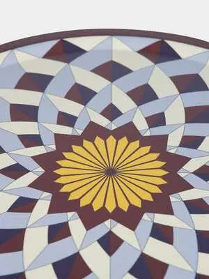 La DoubleJ Printed Round Wooden Tray