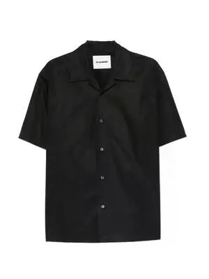 JIL SANDER Buttoned Short-sleeve Shirt - Black