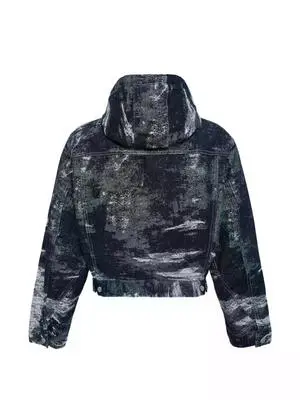 TAAKK Drawstring-detail Denim Hoodie