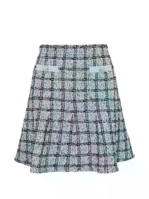 SELF-PORTRAIT Knit Mini Skirt - Blue
