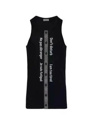 Yohji Yamamoto Slogan-print Tank Top