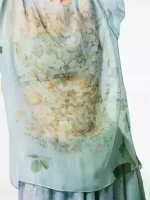 ANNTIAN Printed Chiffon Top