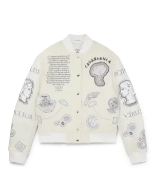 Casablanca Chenille Patchwork Bomber Jacket - Multicolor