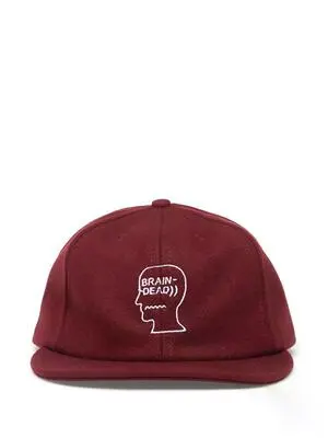 BRAIN DEAD Classic Logohead Baseball Cap - Red