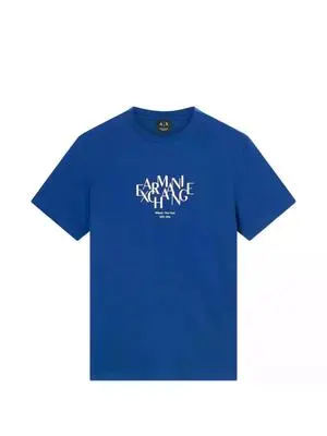 Armani Exchange Regular-fit T-shirt In Cotton Jersey - Blue
