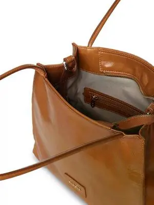 BIASIA Logo-patch Tote - Brown