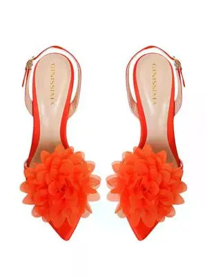 GINISSIMA Julia Heeled Sandals - Orange