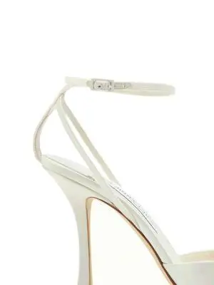 JIMMY CHOO Mimmi Flower-appliqué Sandals - Neutrals