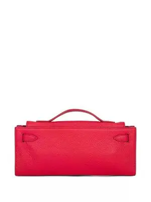 Veronica Beard Dash Leather Clutch - Red