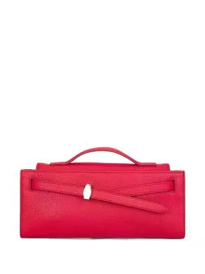 Veronica Beard Dash Leather Clutch - Red