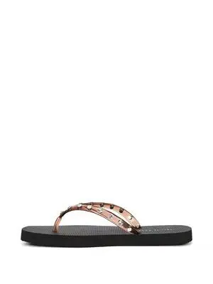 LOEFFLER RANDALL Crystal-embellished Flip Flops - Brown