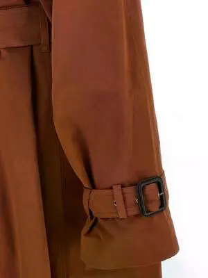 Saint Laurent Belted Double-breasted Coat - Brown