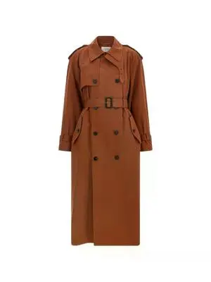 Saint Laurent Belted Double-breasted Coat