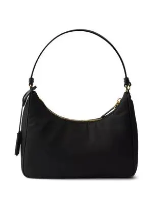 Prada Re-edition 2005 Shoulder Bag With Triangle Logo - Black