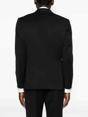 LARDINI Peaked-lapel Double-breasted Jacket - Black