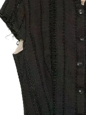 Masnada Button Jacket With Fringed Trim