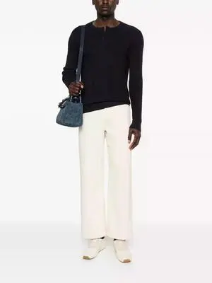 DIANA STUDIO Quarter-button Ribbed Sweater